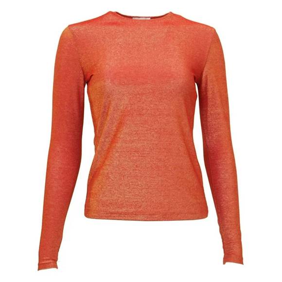 Linda Leal | Tops | New Linda Leal Long Sleeve Sparkle Shell In Red ...